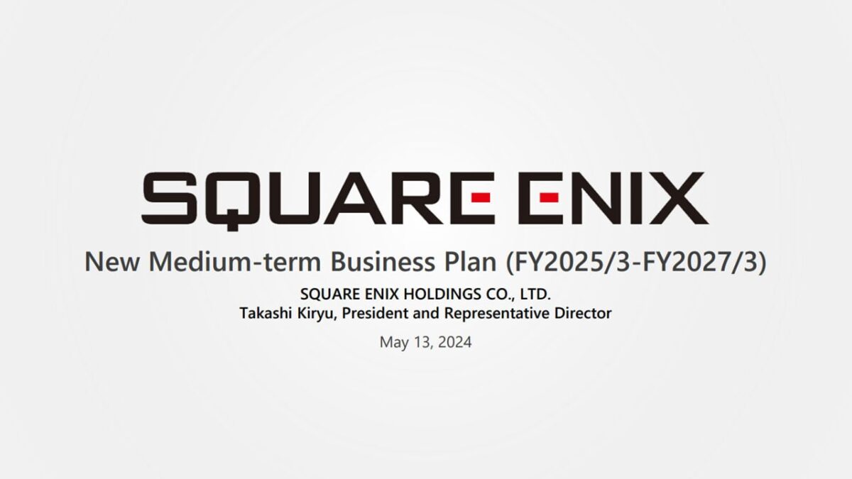 Square Enix announces new medium-term management plan "Square Enix's ...